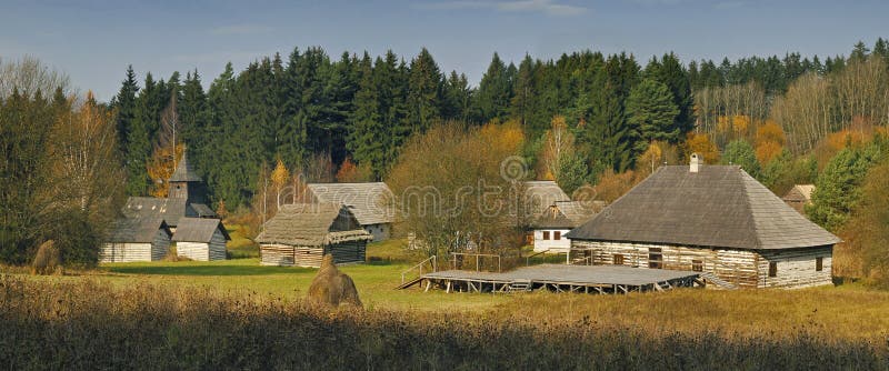 Museum of the Slovak Village Editorial Stock Image - Image of tree ...