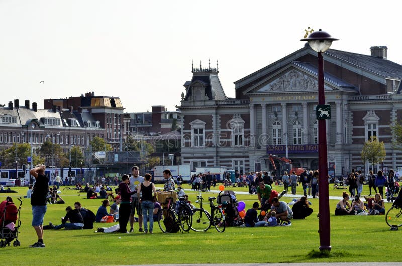The Museum Square in Amsterdam Editorial Photo - Image of amsterdam ...