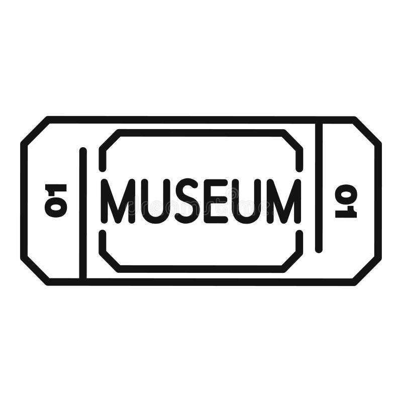 Museum Ticket Admit One Entry Icon Showing Access Stock Vector ...