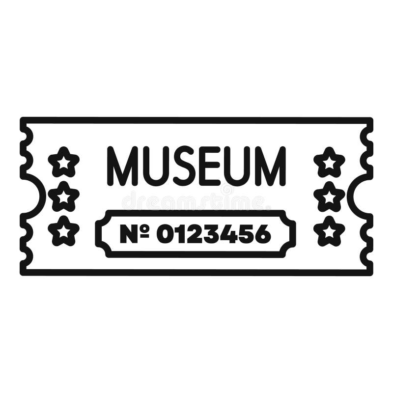 Museum Ticket Entry Permitting Access for Viewing Stock Vector ...