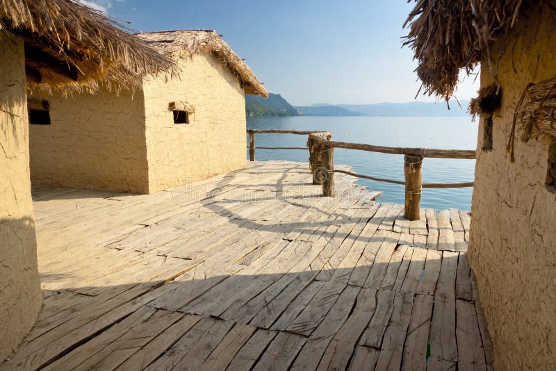 Museum on the Water - Ohrid. Stock Image - Image of gradishte, azure ...