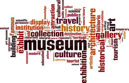 Museum word cloud stock vector. Illustration of science - 283332018