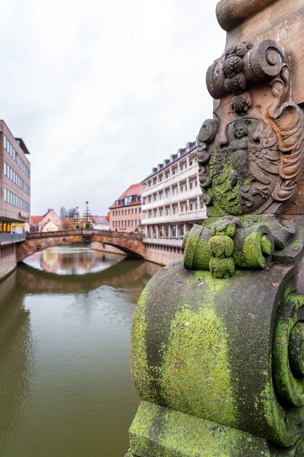 Museums Bridge, is a Medieval Bridge Over Pegnitz River in Nuremberg ...