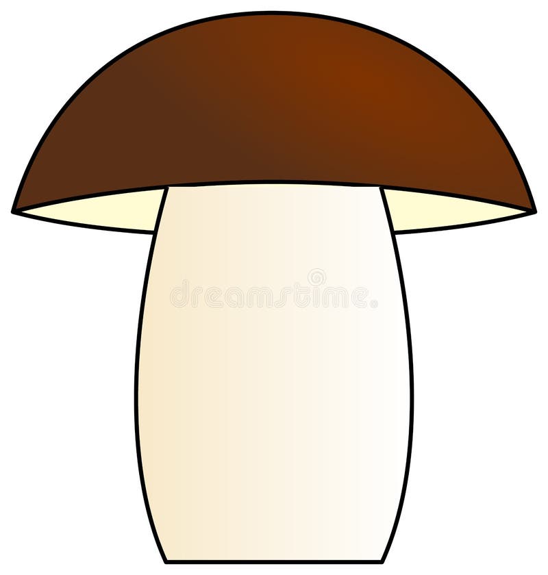 Mushroom (boletus) Ilustration Stock Illustration - Illustration of ...