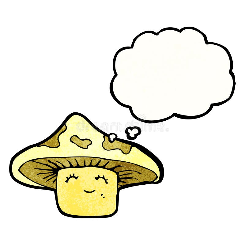 Mushroom cartoon with face stock vector. Illustration of character ...