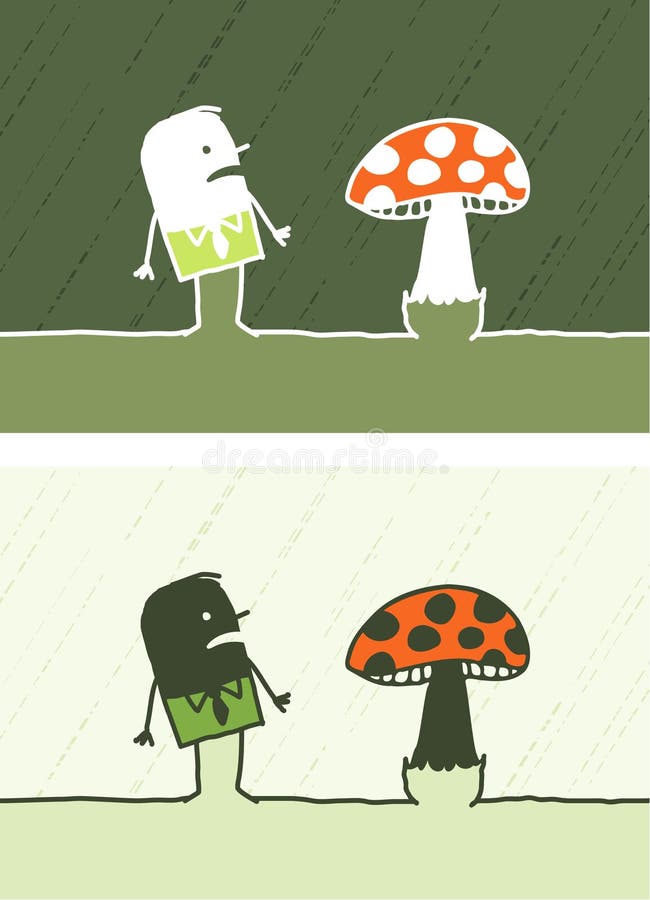 Mushroom colored cartoon stock vector. Illustration of cartoon - 13513658