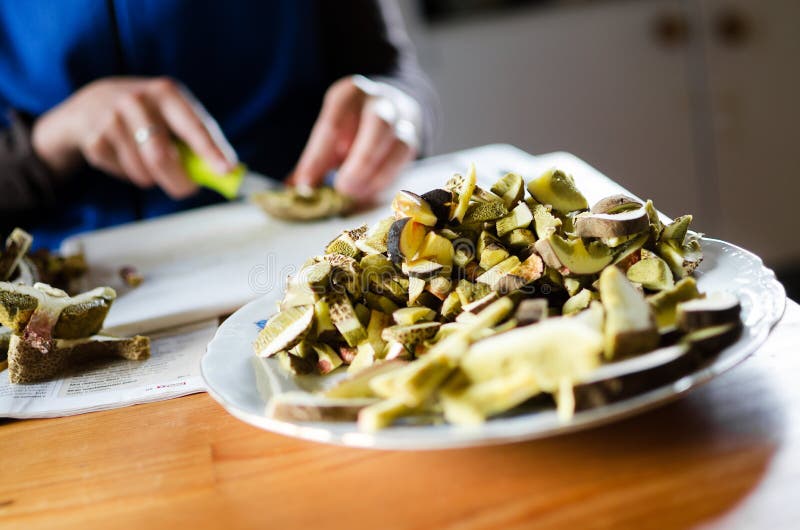 Mushroom cutting stock image. Image of boletes, mushroom - 75171505