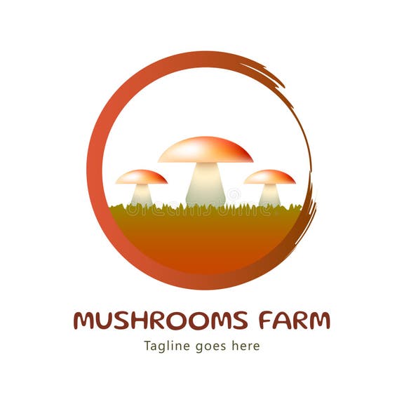 Mushrooms Farm Business Logo Stock Vector - Illustration of ...