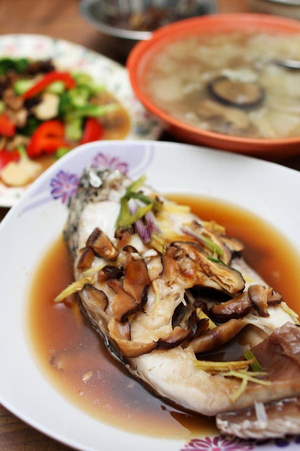 Mushroom and Fish,Pickled Cucumbers, Potato and Eggs with Olives and ...