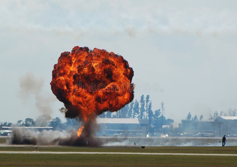 Mushroom ground explosion stock image. Image of burn, extinguish - 1553439