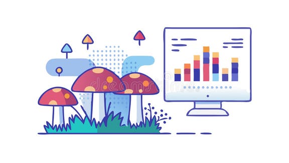 Mushroom Growth Data Analysis Biology Vector, Vector Design Generative ...