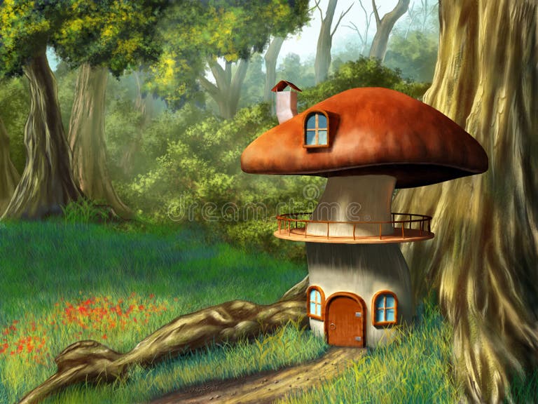 Mushroom Forest House Stock Illustrations – 3,132 Mushroom Forest House ...