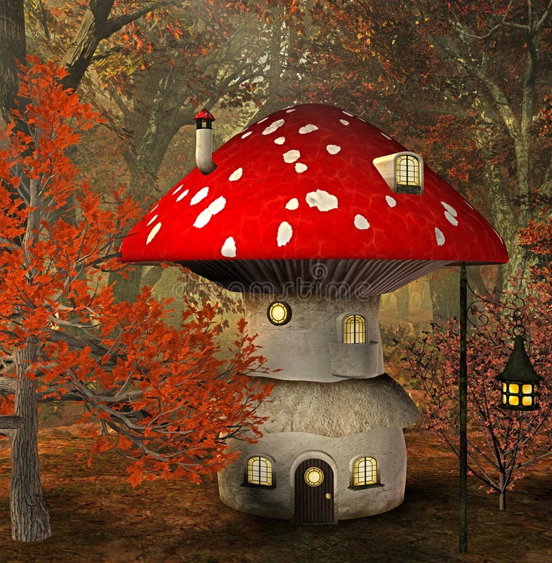Mushroom Forest House Stock Illustrations – 3,132 Mushroom Forest House ...