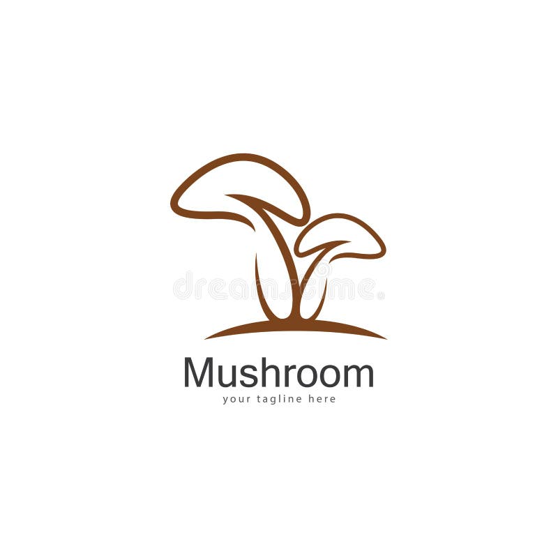 Mushroom Logo Vector Design Template. Stock Vector - Illustration of ...