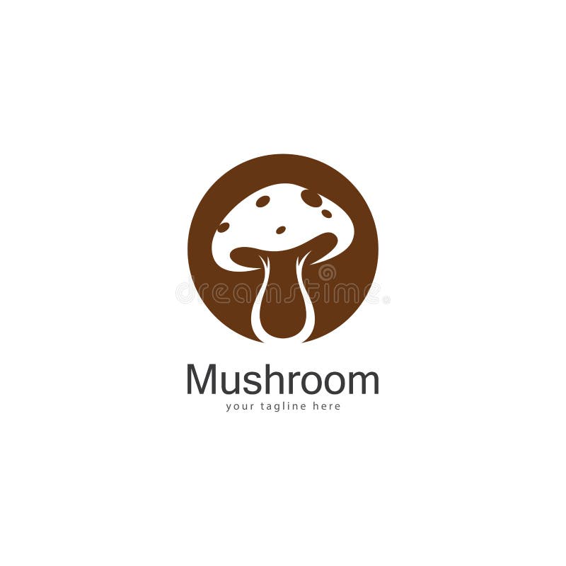 Mushroom Logo Vector Design Template. Stock Vector - Illustration of ...