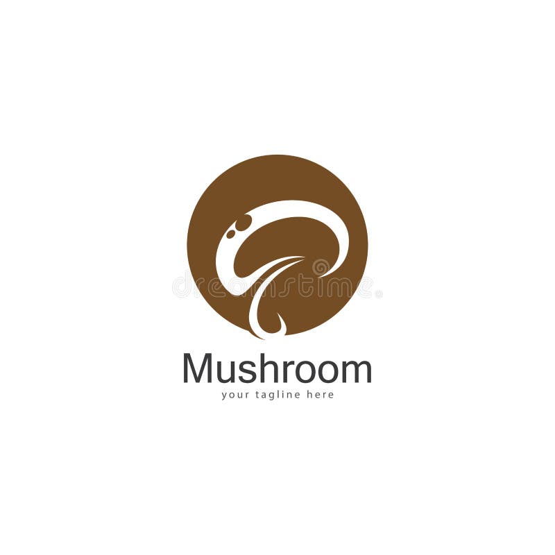 Mushroom Logo Vector Design Template. Stock Vector - Illustration of ...