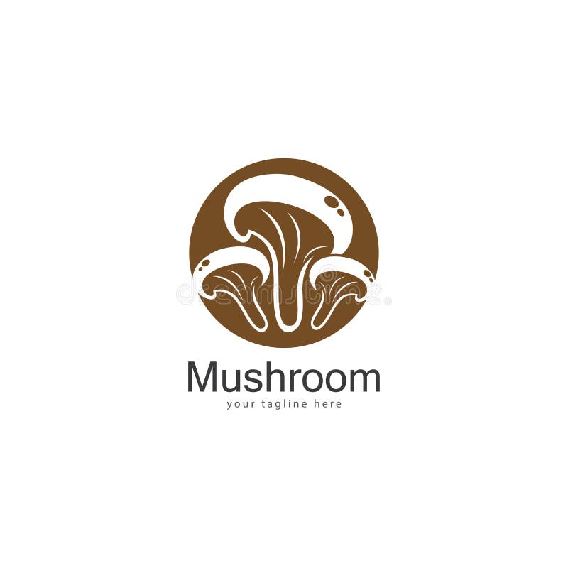 Mushroom Logo Vector Design Template. Stock Vector - Illustration of ...
