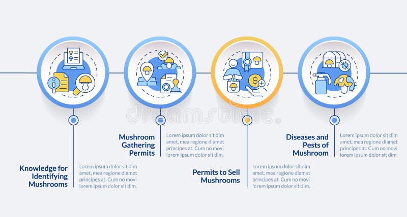 Mushroom Management and Regulation Blue Circle Infographic Template ...
