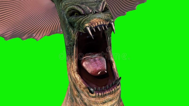 Mushroom Monster Bites Green Screen 3D Rendering Animation Stock Video ...