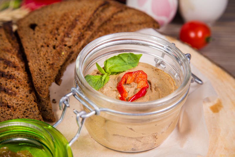 Mushroom mousse with toast stock photo. Image of nutrition - 83863452