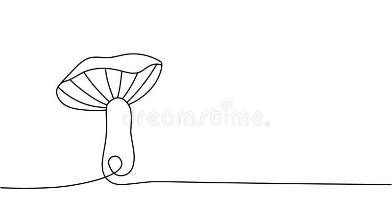 Continuous Drawing Line Mushroom Stock Illustrations – 115 Continuous ...
