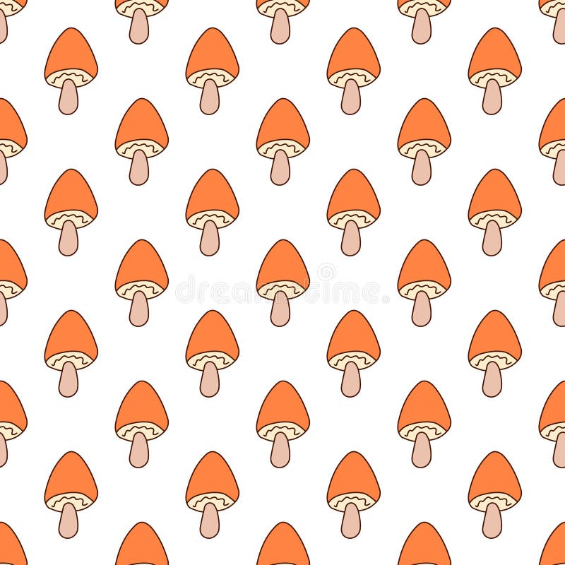 Mushroom Pattern. Mushroom Seamless Pattern. Mushroom Background Stock ...