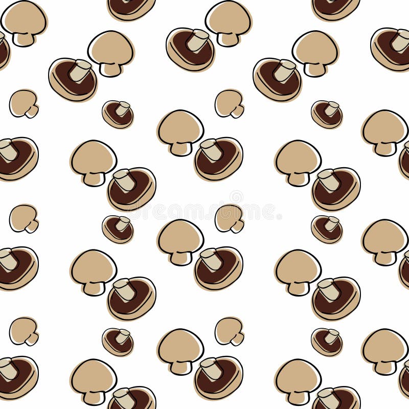 Mushroom pattern stock vector. Illustration of retro - 267315565