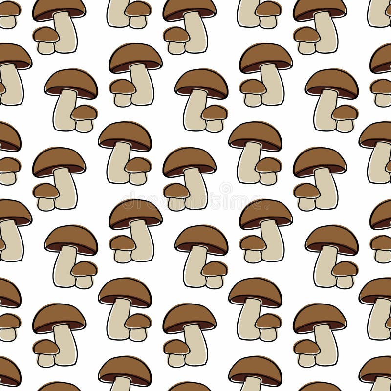 Mushroom pattern stock vector. Illustration of prints - 267315589