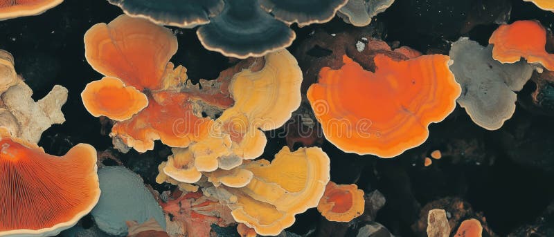 Mushroom Patterns Featuring Vibrant Colors and Abstract Art-inspired ...