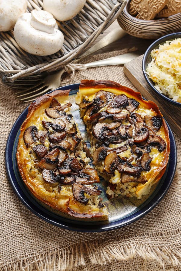 Mushroom pie stock photo. Image of mediterranean, delicacy - 47499458