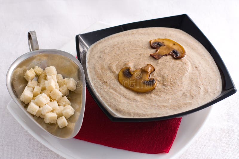 Mushroom Puree Soup stock photo. Image of decorated, delicious - 2891936