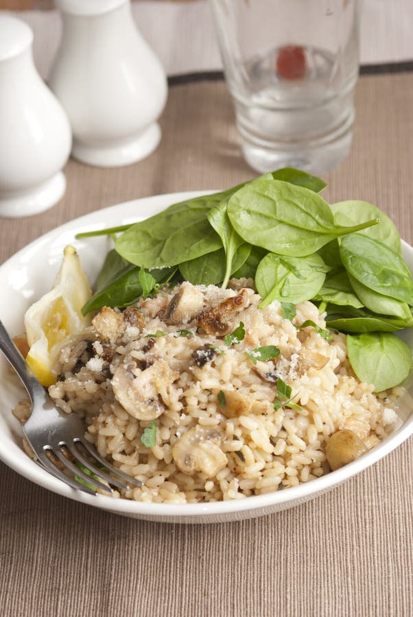 Mushroom risotto stock image. Image of rice, mushrooms - 19223647