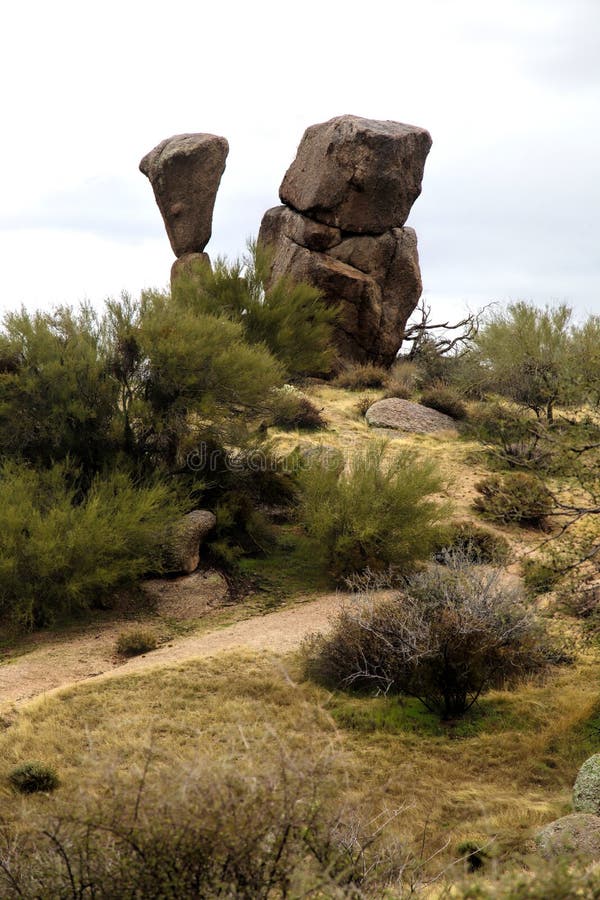 Mushroom Rocks in Elephant Canyon Stock Image - Image of rock, rocks ...