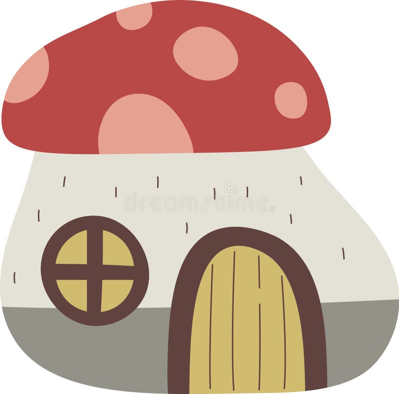 Mushroom Shape House stock vector. Illustration of home - 318462133