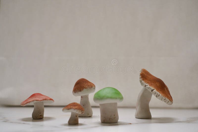 Mushroom Shaped Handicraft Made with Clay Editorial Photo - Image of ...