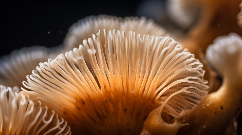 Mushroom Spore Closeup Microscopic Detail Stock Illustration ...