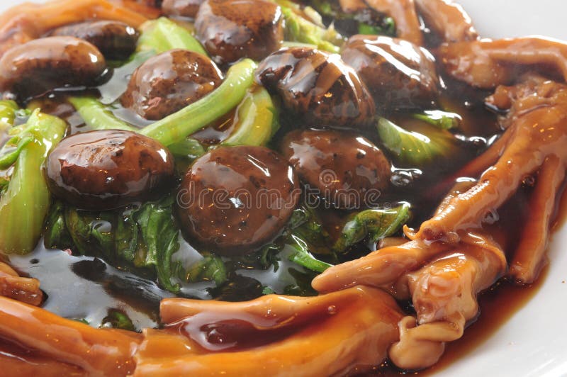 Mushroom Stewed Goose feet stock image. Image of vegetable - 43006485