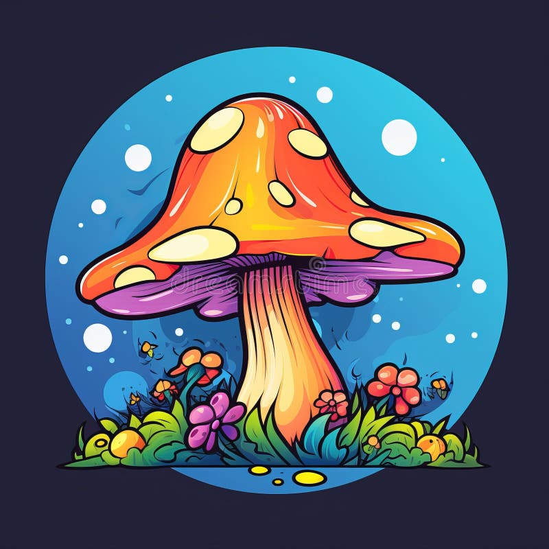 Mushroom Vector Illustration Stock Illustration - Illustration of ...