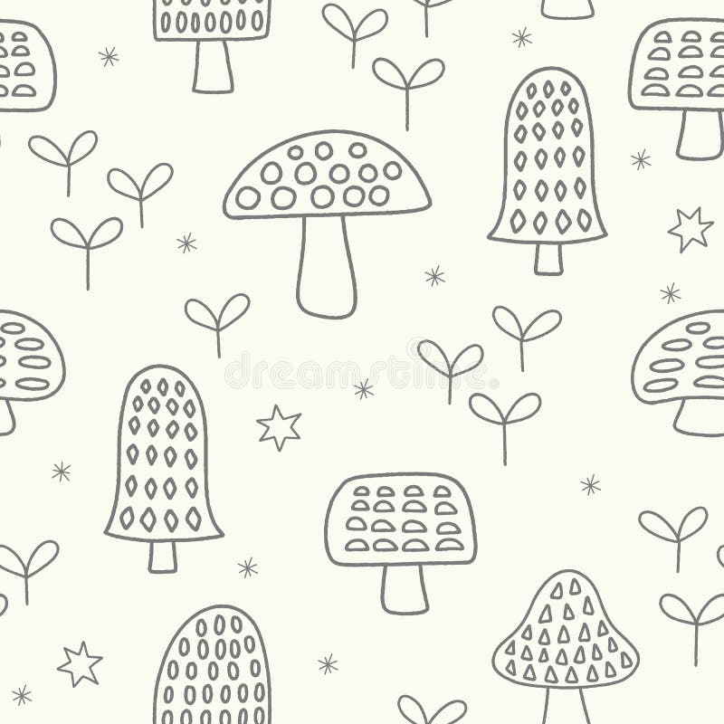 Winter Leaf Pattern Design. Cute Nature Vector Background of Oak Leaves ...