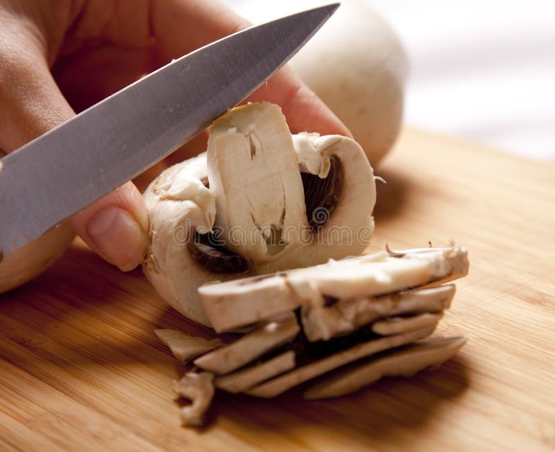 Mushrooms cutting stock photo. Image of texture, prepare - 22545582