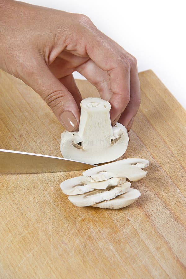 MUSHROOMS CUTTING stock photo. Image of edible, ingredient - 25944622