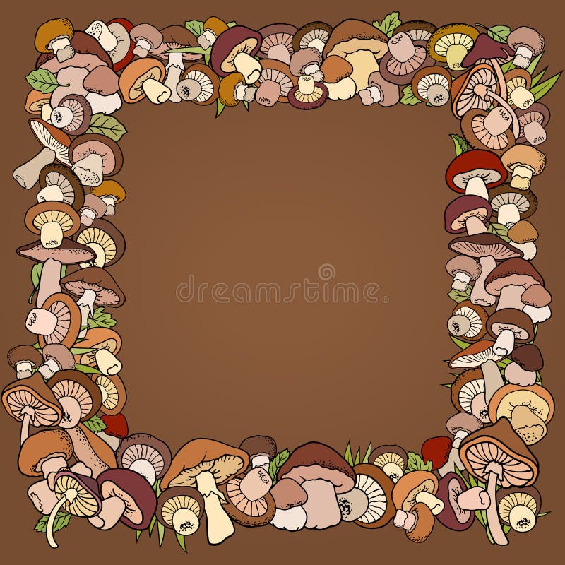 Mushrooms Border Stock Illustrations – 1,245 Mushrooms Border Stock ...