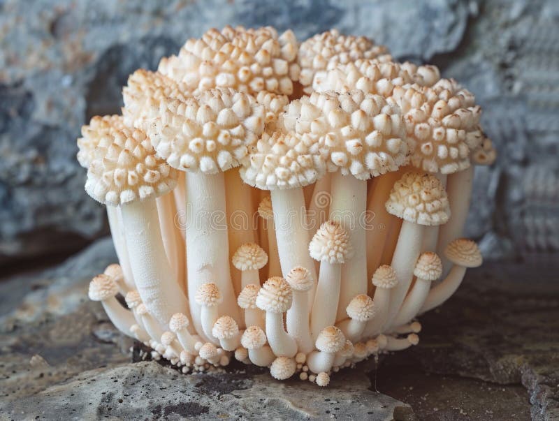 Mushrooms on Rock stock photo. Image of exterior, organic - 375562138