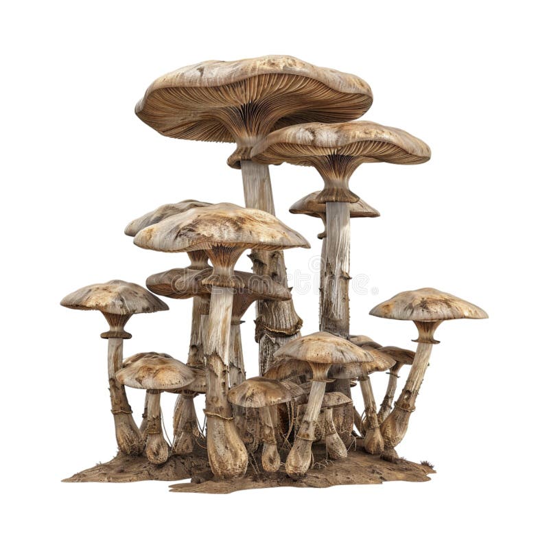 Mushrooms on Transparent Background - Ai Generated Stock Illustration ...