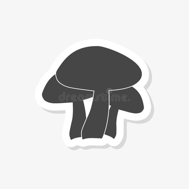Mushrooms Vector Flat Sticker, Simple Vector Icon Stock Vector ...