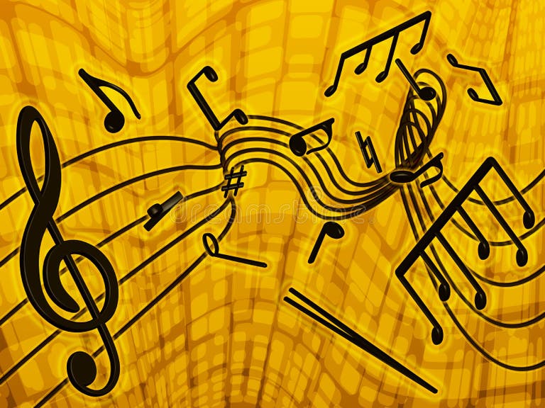Treble Clef Background Shows Music Notes Stock Illustrations – 126 ...