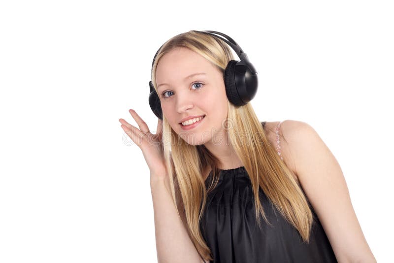 Listening to music stock photo. Image of popular, hear - 18137586