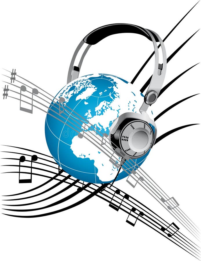 World Music Earth Notes stock vector. Illustration of world - 3224986