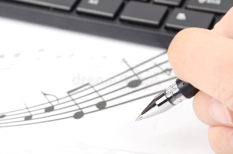 The keyboard notes. stock photo. Image of score, sound - 2215014