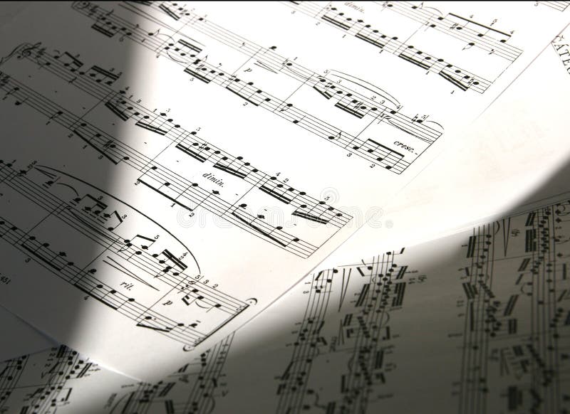 Music Score and Conductor S Baton Stock Image - Image of stick, direct ...